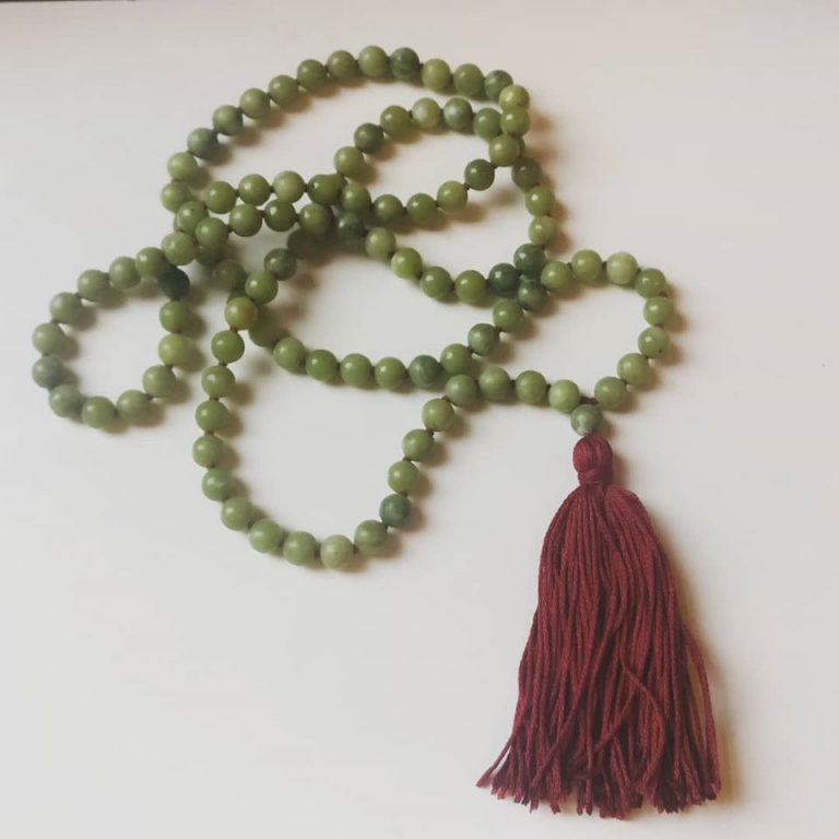 8mm Malaysian Olive Jade Mala - Shuniya Kundalini Yoga